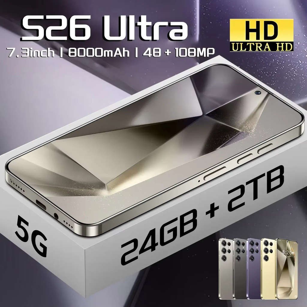 Novo Smartphone S26 Ultra Com Reconhecimento Facial , Celular , 7.3 Pol . , HD , 5G 16 Gb + 1 Tb ...