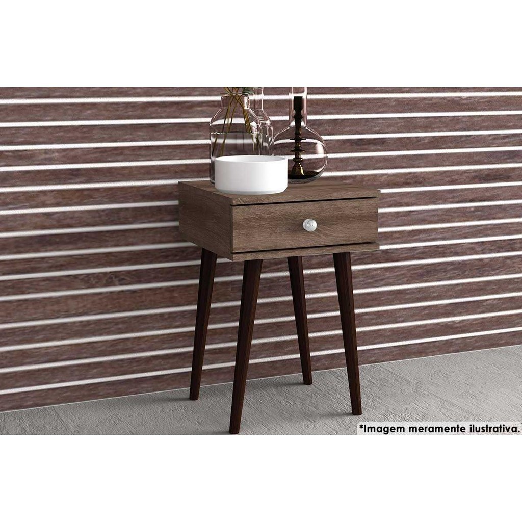 Mesa Lateral p/ Sala RT3072 c/ 1 Gaveta Rustico - Movelbento | Shopee ...