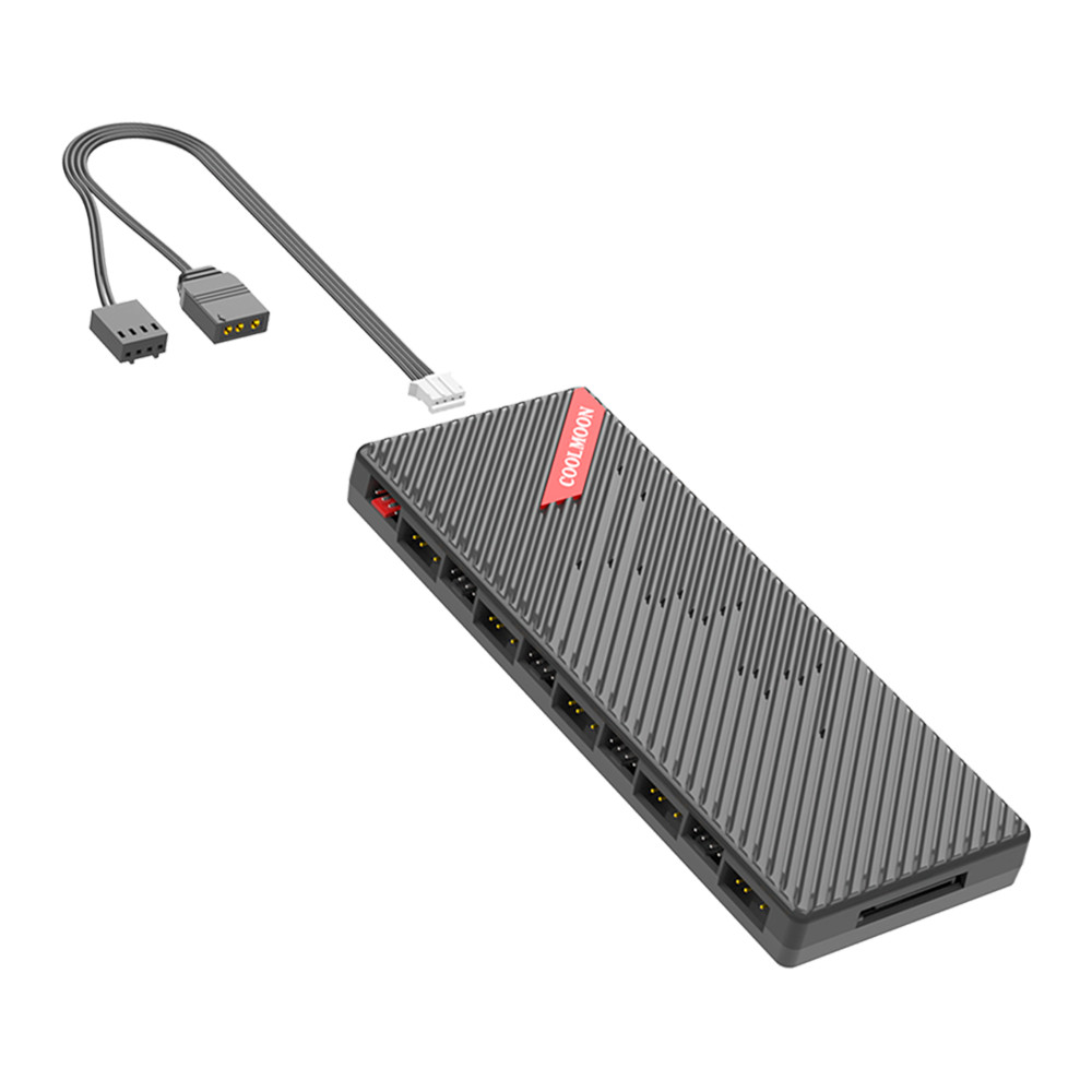 HUB MULTI FANS AM10 PWM 4 PINOS + ARGB 3 PINOS - 10 PORTAS | Shopee Brasil