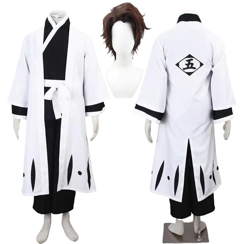 Aizen Sousuke Cosplay Traje Peruca Lixívia Mil Anos Guerra Sanguínea ...