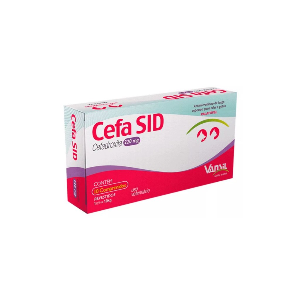 Cefa Sid 220mg caixa com 10 Comprimidos Antimicrobiano | Shopee Brasil