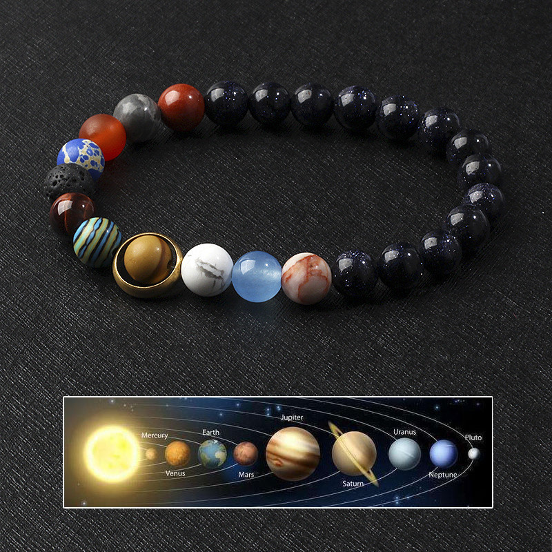 Pulseira Elástica Universo Galáxia Oito Planetas Para Homens Mulheres ...