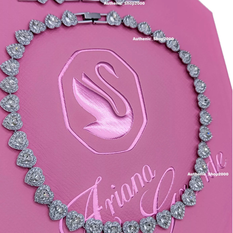 Colar Inspiração Romântica Coração Brilhante Prata Cravejado Swarovski ...