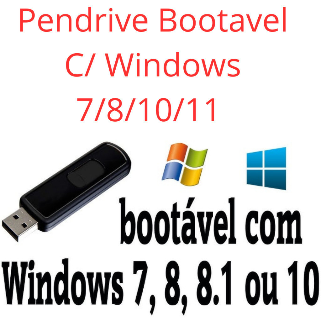 Pendrive Bootavel C\ Windows 7/8/10/11 Instalar/formatar Pc c/ Programas Ativador - Completo ...