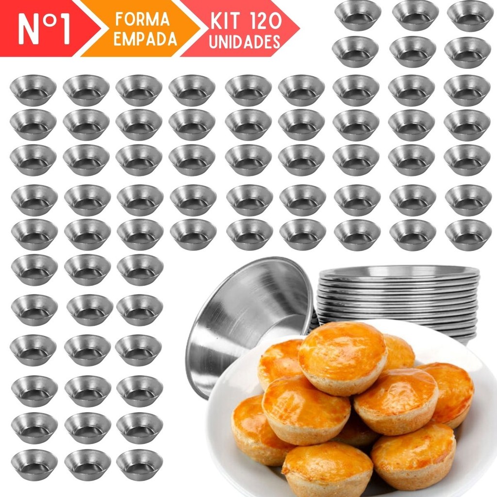 KIT 120 FORMA EMPADA N°1 FORMINHA MINI EMPADA DE FESTA SALGADO | Shopee ...