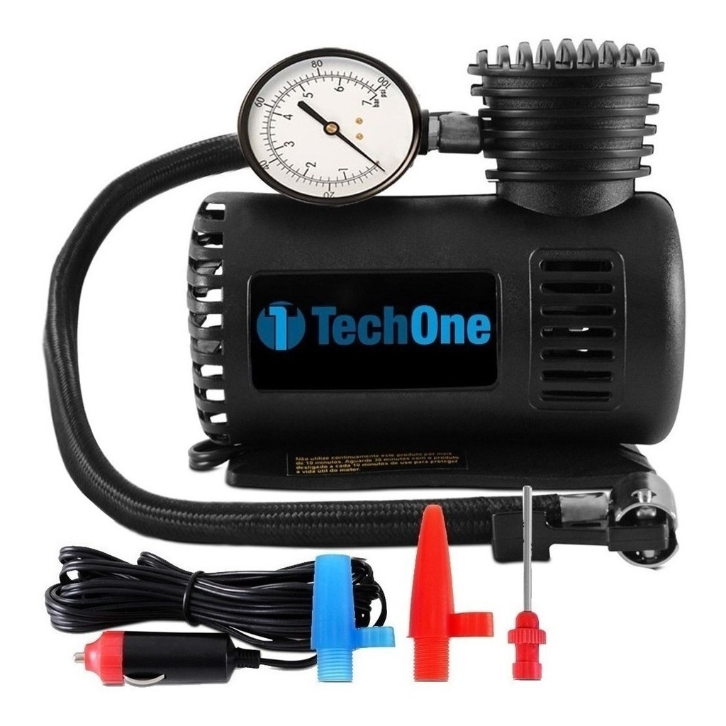 Compressor De Ar Mini Elétrico Portátil Tech One Mini Code | Shopee Brasil