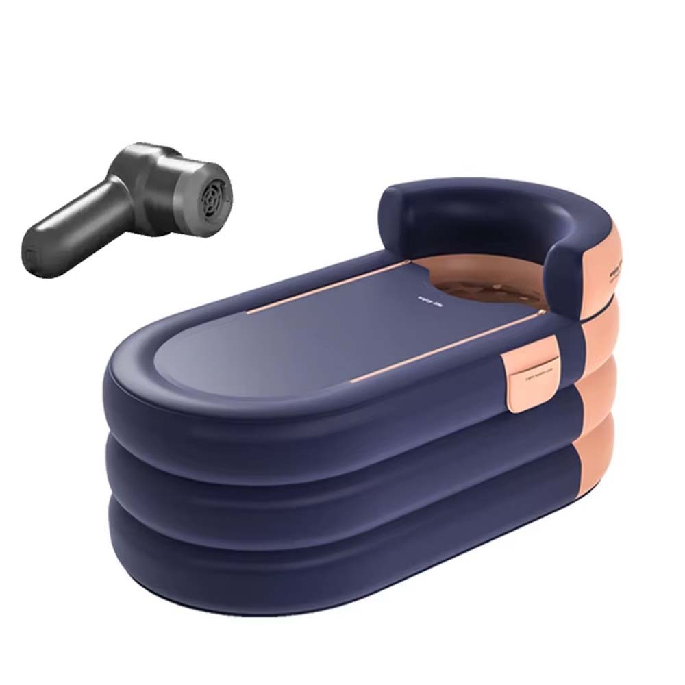 Banheira Retangular Inflável Portátil Com Encosto 280 Litros Bomba ...