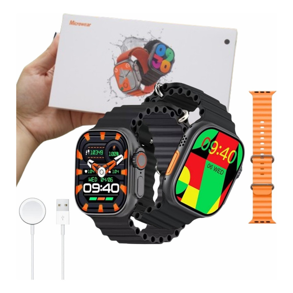 Relógio Smartwatch W69 Ultra Max / U9 Ultra Plus Android Nfc Original ...