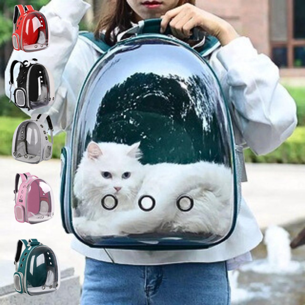 Mochila Para Transporte De Pets Com Design Espacial E Bolha