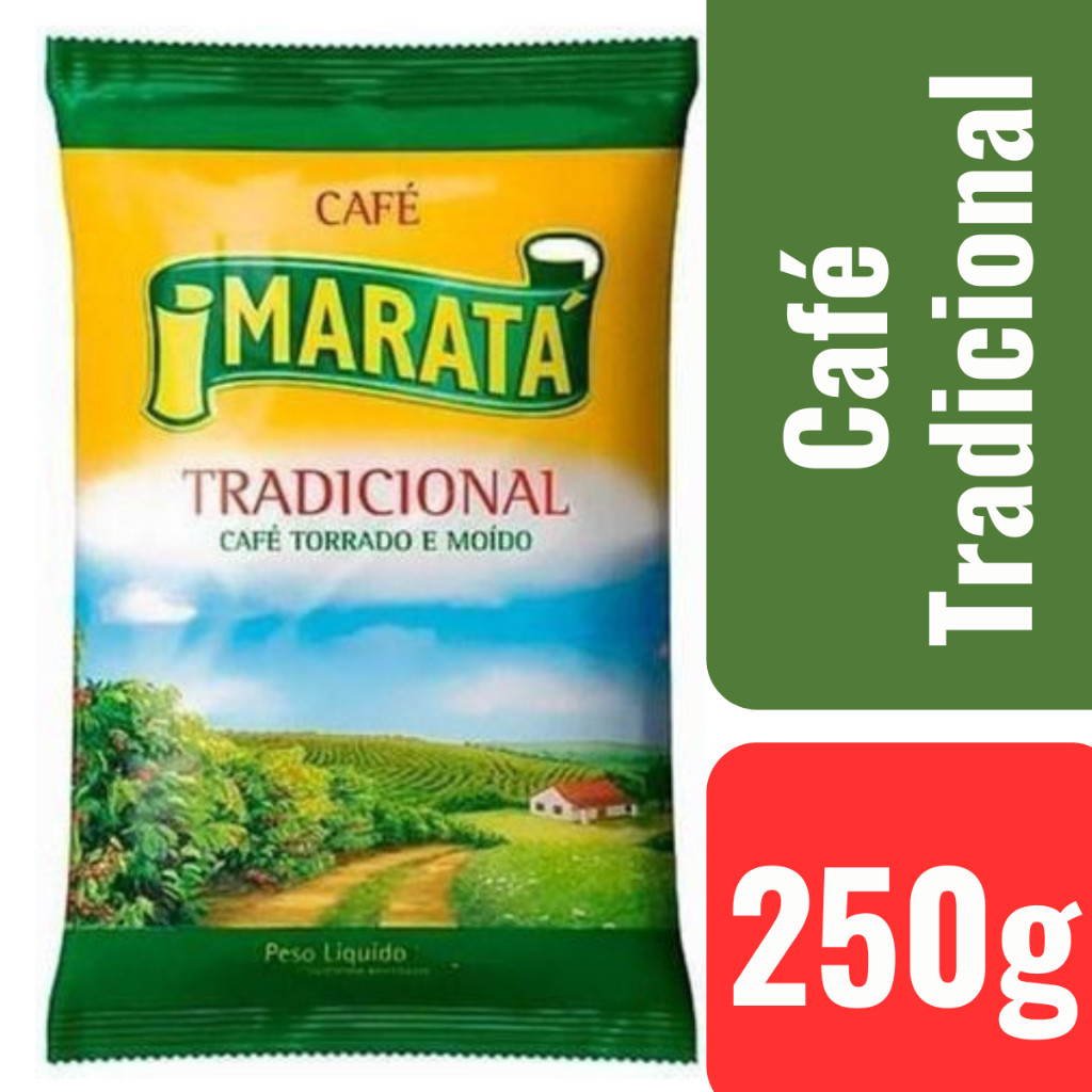 Café Torrado E Moído Tradicional Maratá Pacote 250g | Shopee Brasil
