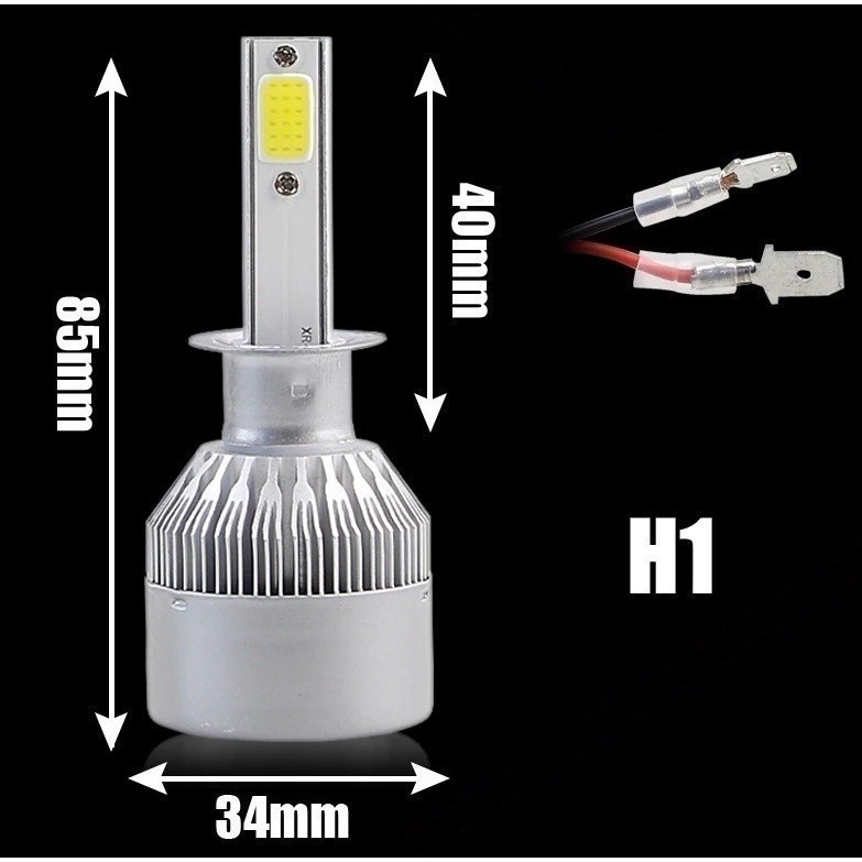 Par de Lâmpadas C6 Super Led 6000K H1 H3 H4 H7 H11 H13 H16 H27 HB3 HB4 12V a 24V | Shopee Brasil