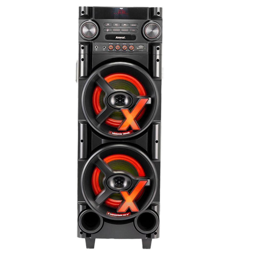 Amvox ACA1000 newx torre alto-falante 1000w woofer Duplo 8 Volumes ...