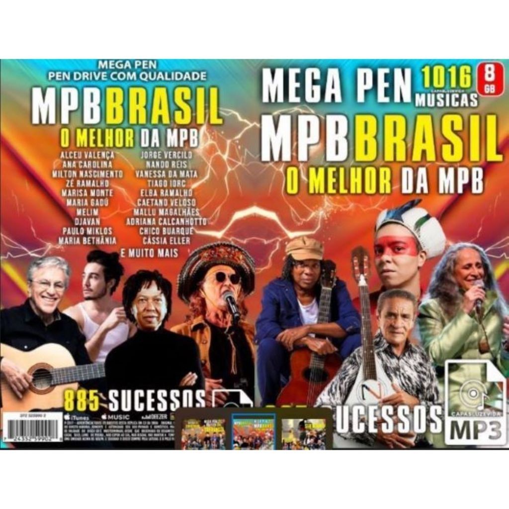 1016 Músicas MPB Brasil O Melhor da MPB | Shopee Brasil