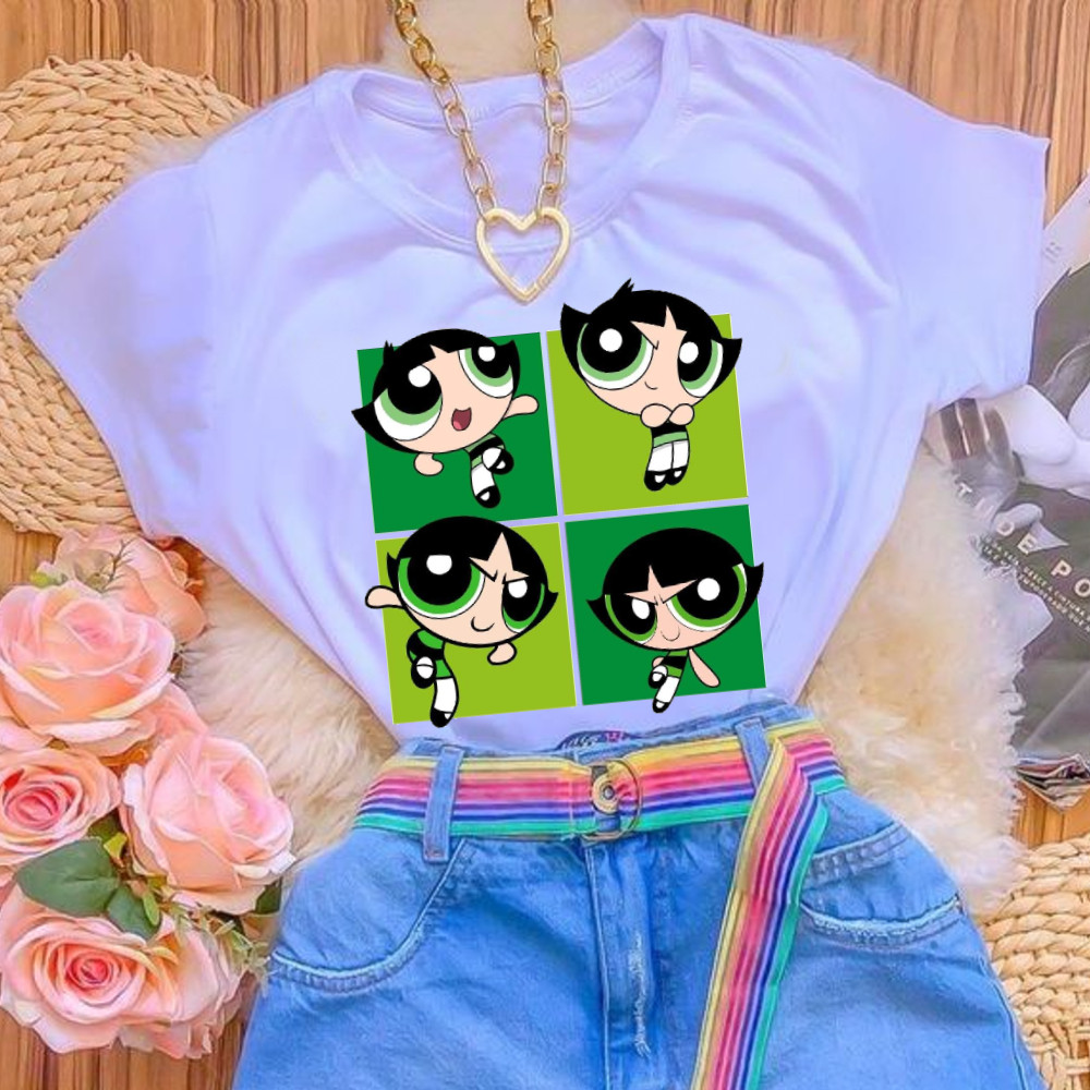 t shirt feminina basica estampa personagens stitch meninas poderosas tik tok | Shopee Brasil