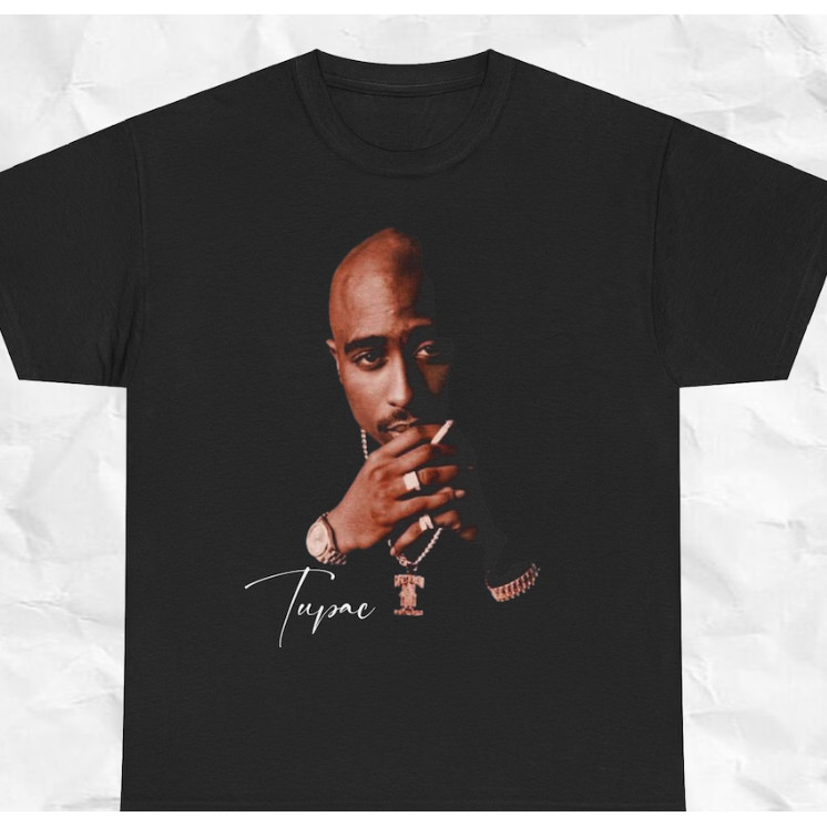 Camisa Retrô 90S 2Pac Tupac Shakur , Camiseta Hip Hop Com Estampa De ...