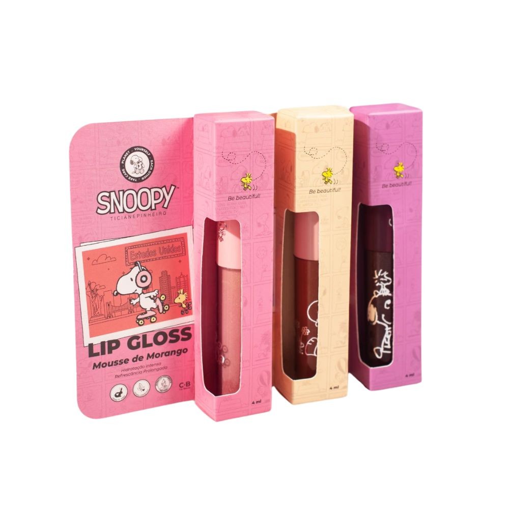 Kit Lip Gloss Snoopy Ticiane Pinheiro | Shopee Brasil