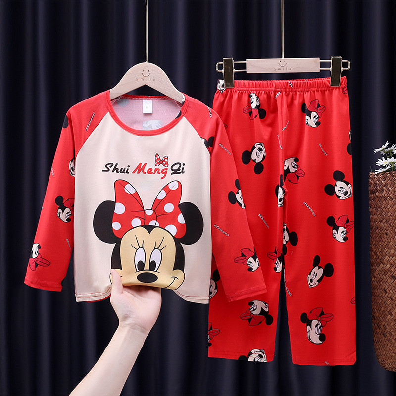 Minnie Meninas Define Mickey Meninos Pijamas Terno Outono Crianças ...