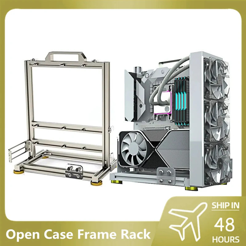 Gabinete Gamer Mini ITX, Estrutura de Computador Aberta MATX, Rack ...