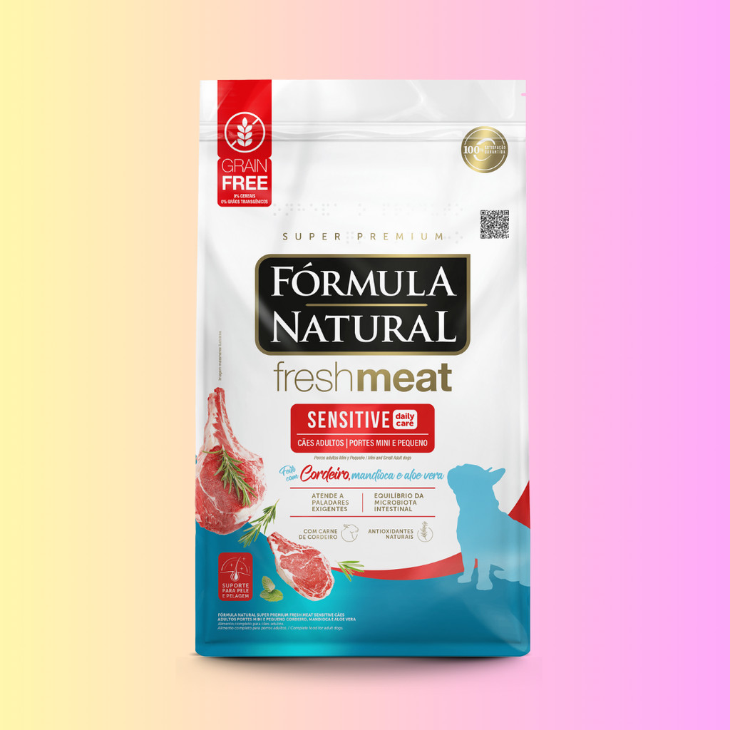FORMULA NATURAL FRESHMEAT SABOR CORDEIRO - SENSITIVE - ADULTOS | MINI E ...