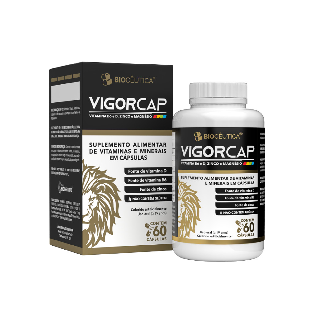 Vigorcap Biocêutica Suplemento Alimentar de Vitaminas e Mineirais 60 Cápsulas | Shopee Brasil