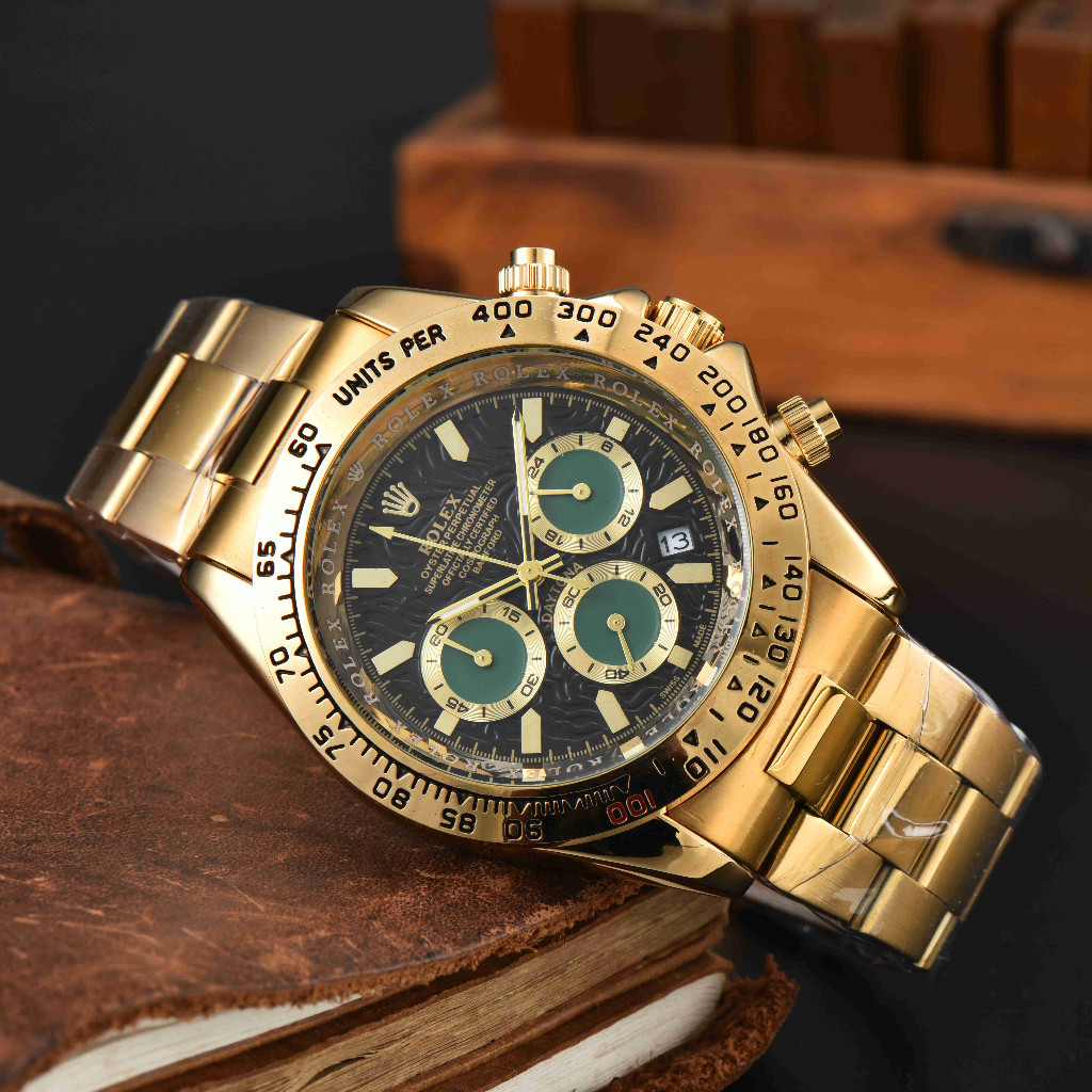 Rolex Solid Band Daytona Novo Estilo Movimento De Quartzo Relógio De ...