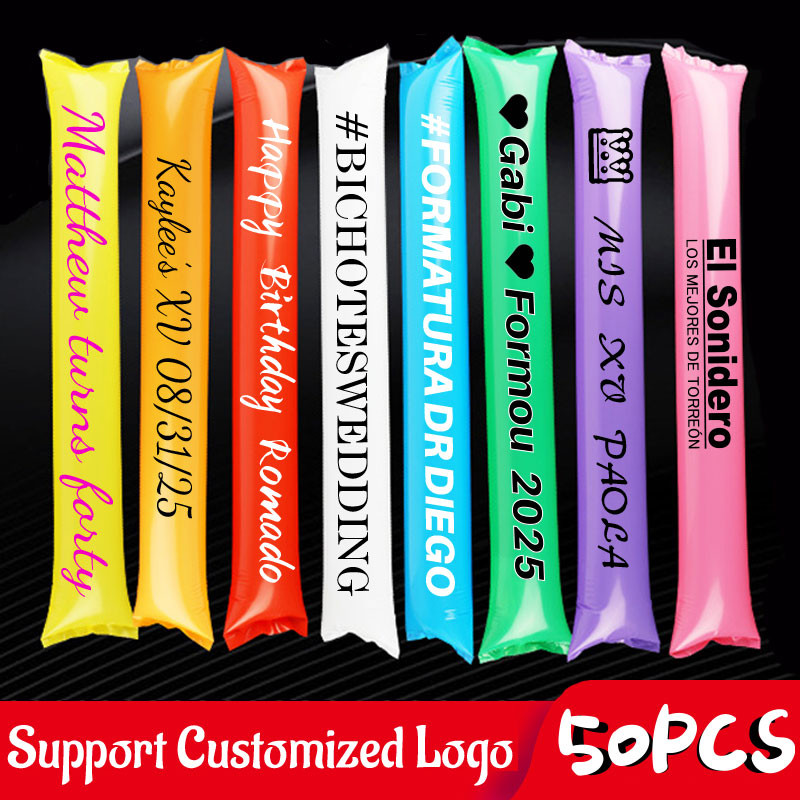 50 Peças Bastão De Torcida Inflável Personalizado Logotipo Thunder ...