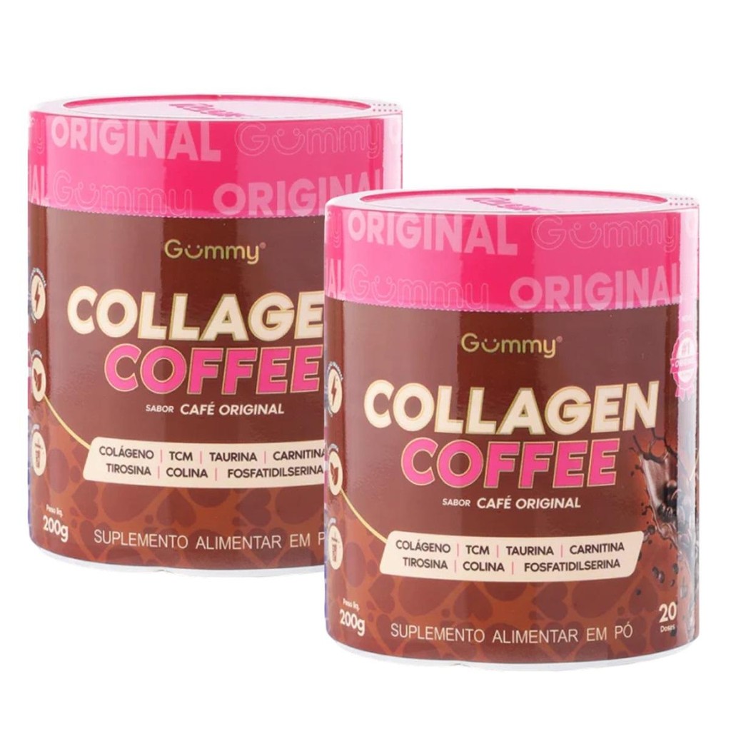 Gummy Collagen Coffee Café Original Kit 2 Potes De 200g Cada | Shopee ...