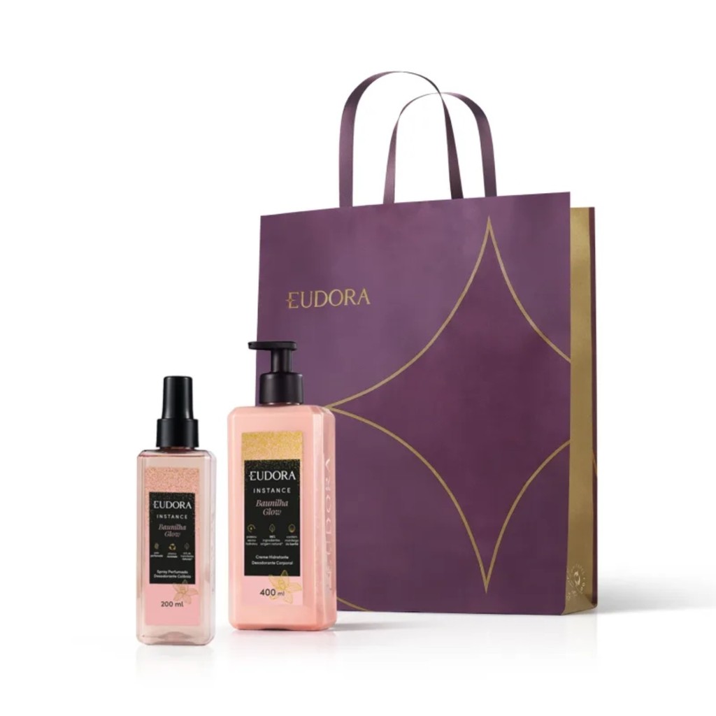 Combo Eudora Instance Baunilha Glow: Hidratante + Body Splash | Shopee ...