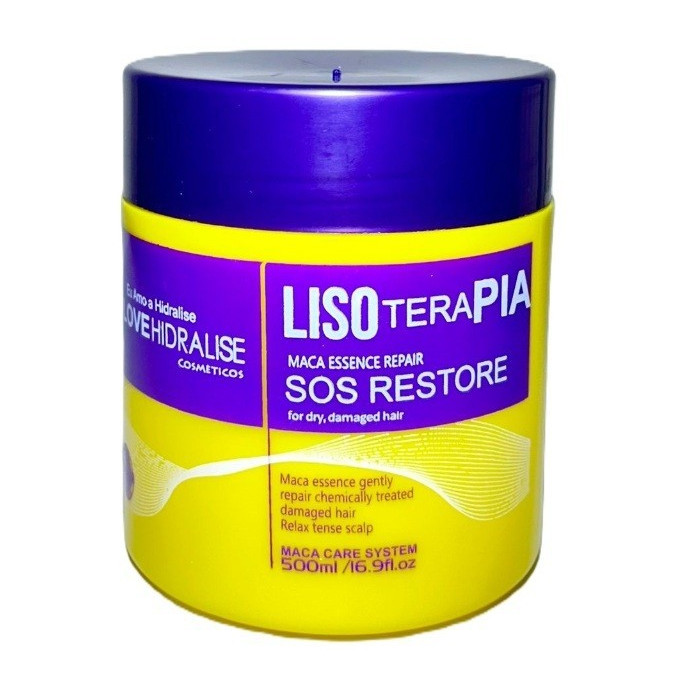 Máscara Collagen Lisoterapia Original - Maca Essence Repair SOS Restore Tratamento Capilar 500ml ...