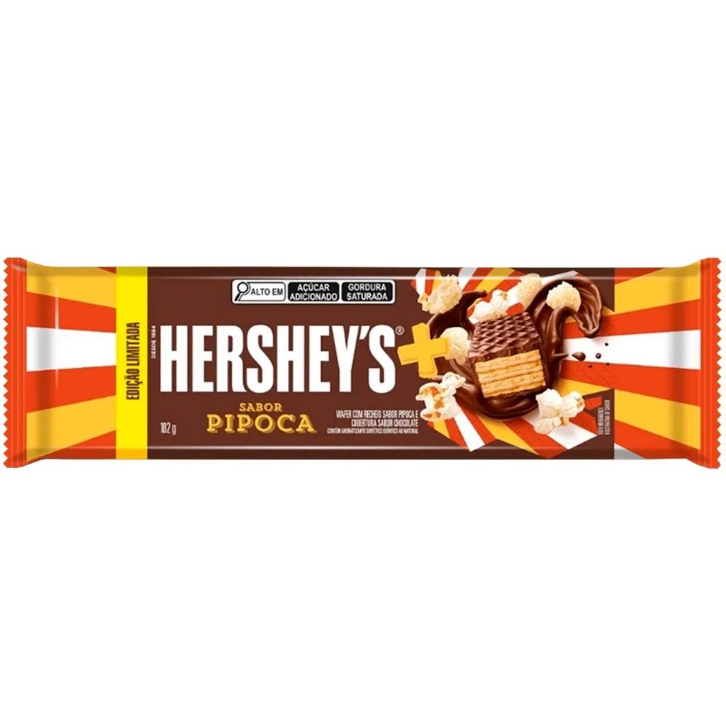Chocolate Wafer Pipoca Hershey's Mais 102g | Shopee Brasil