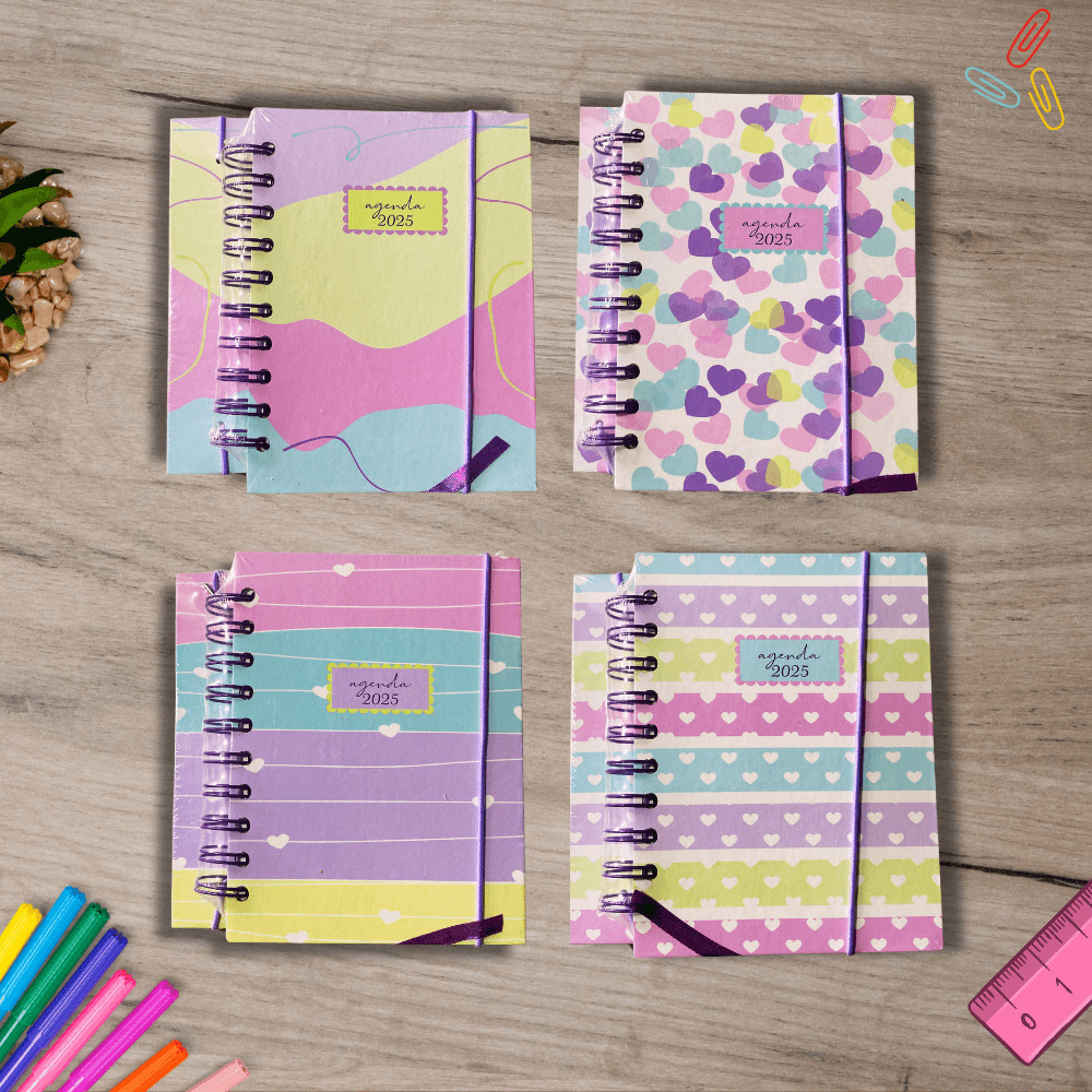 Agenda Colors grande 2025 168 Folhas 13 x 18Cm Amigold | Shopee Brasil
