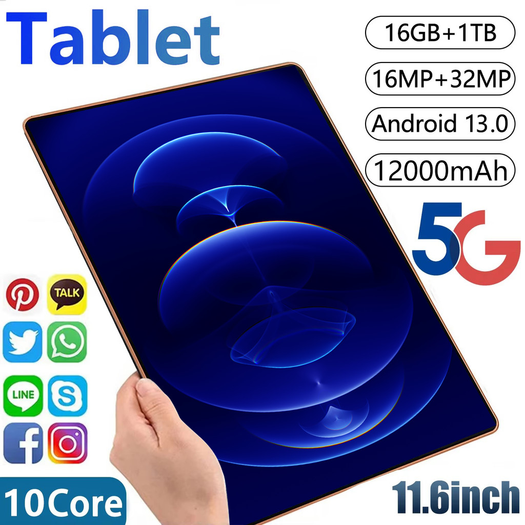 Edição Global 2025 Tablet PC Android 12.000mah edição Global 16GB Ram ...