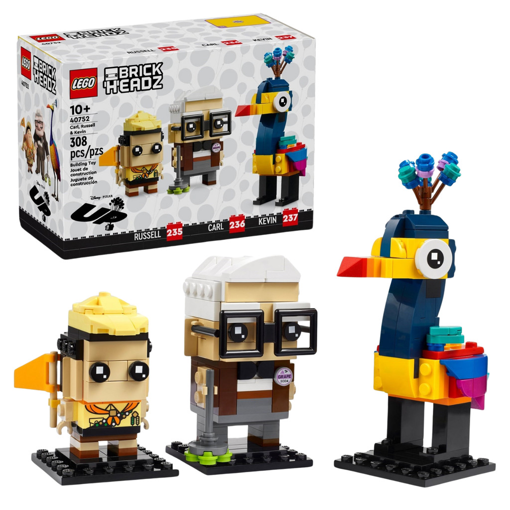 Lego Disney Up 40752 - Carl, Russell E Kevin Brick Headz | Shopee Brasil