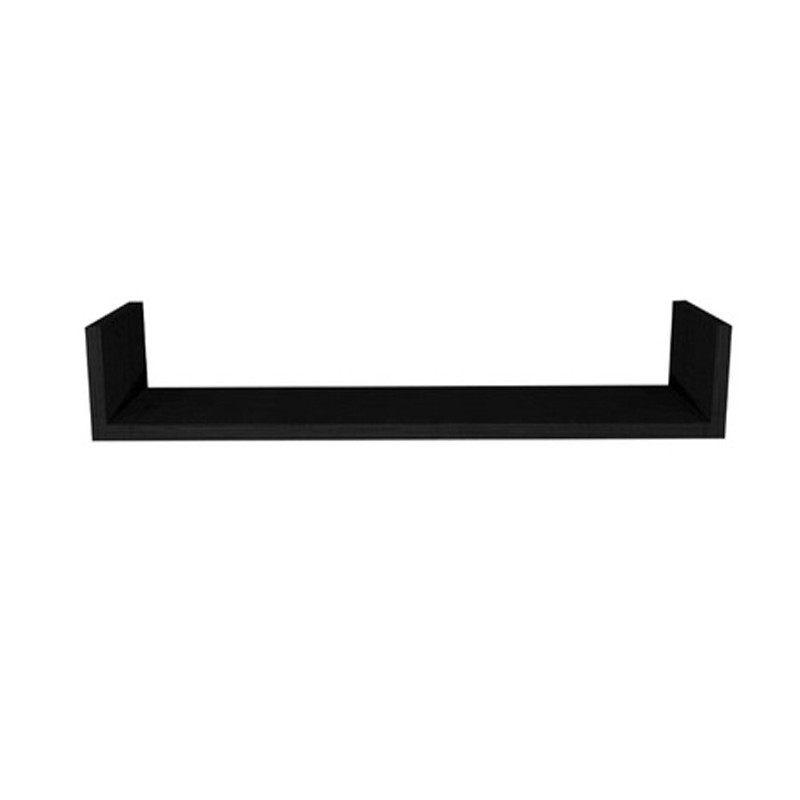 PRATELEIRAS U- 90X20 PRETA 20 CM DE PROF. LIVROS REVISTAS QUARTO ...