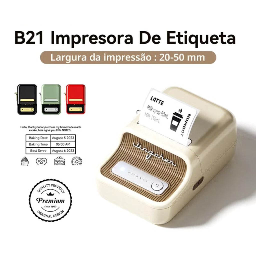 Impressora Portátil de Etiquetas Bluetooth Térmica Criadora de ...