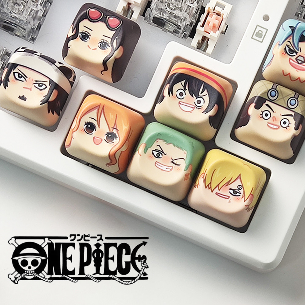 One Piece Luffy Keycap MOA Profile PBT Sublimação De Tinta De Cinco ...