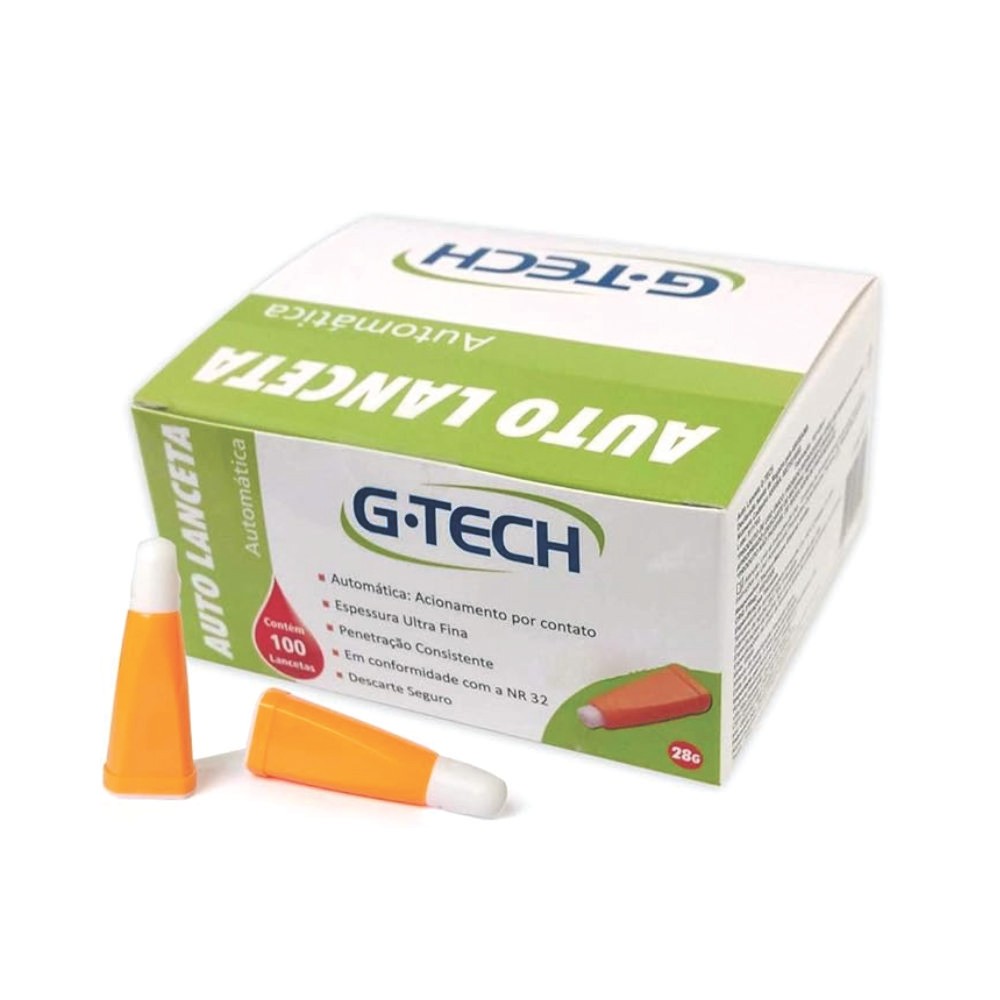 Auto Lanceta Mini 28g G-tech (Caixa com 100 Unidades) | Shopee Brasil