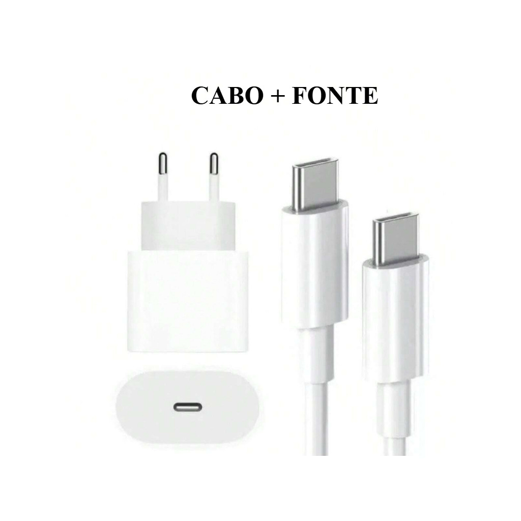 [ORIGINAL] KIT Carregador Tipo C ANDROID E Iphone 15/16 Original Pro ...