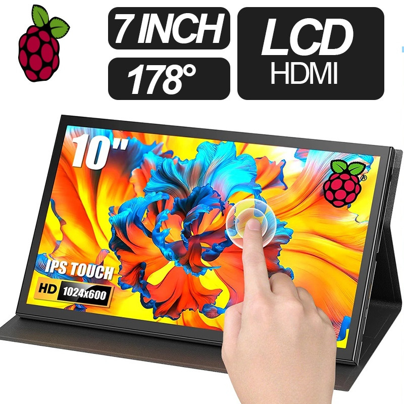 Monitor Mini Raspberry Pi de 7 polegadas IPS com Tela Sensível ao Toque ...