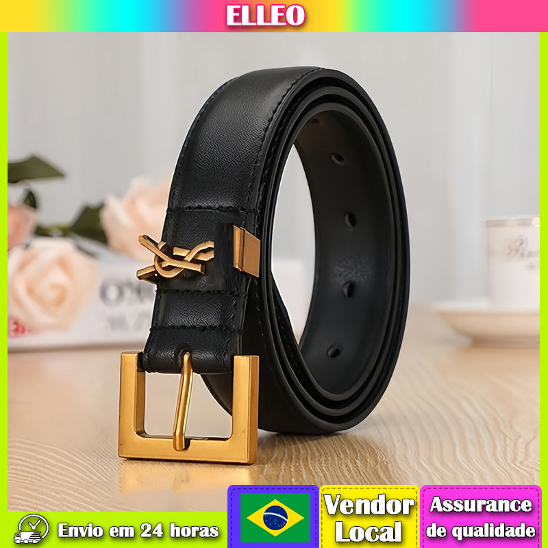 ELLEO 3.0 Simples Casual Versátil Cinto Dourado | Shopee Brasil