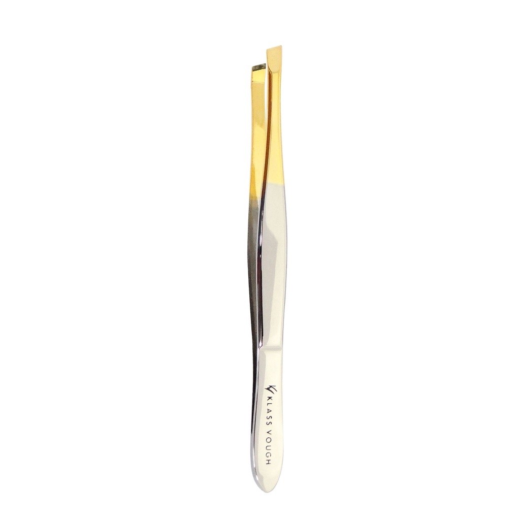 Pinça Chanfrada Profissional Ponta Dourada Chanfrada Mey | Shopee Brasil