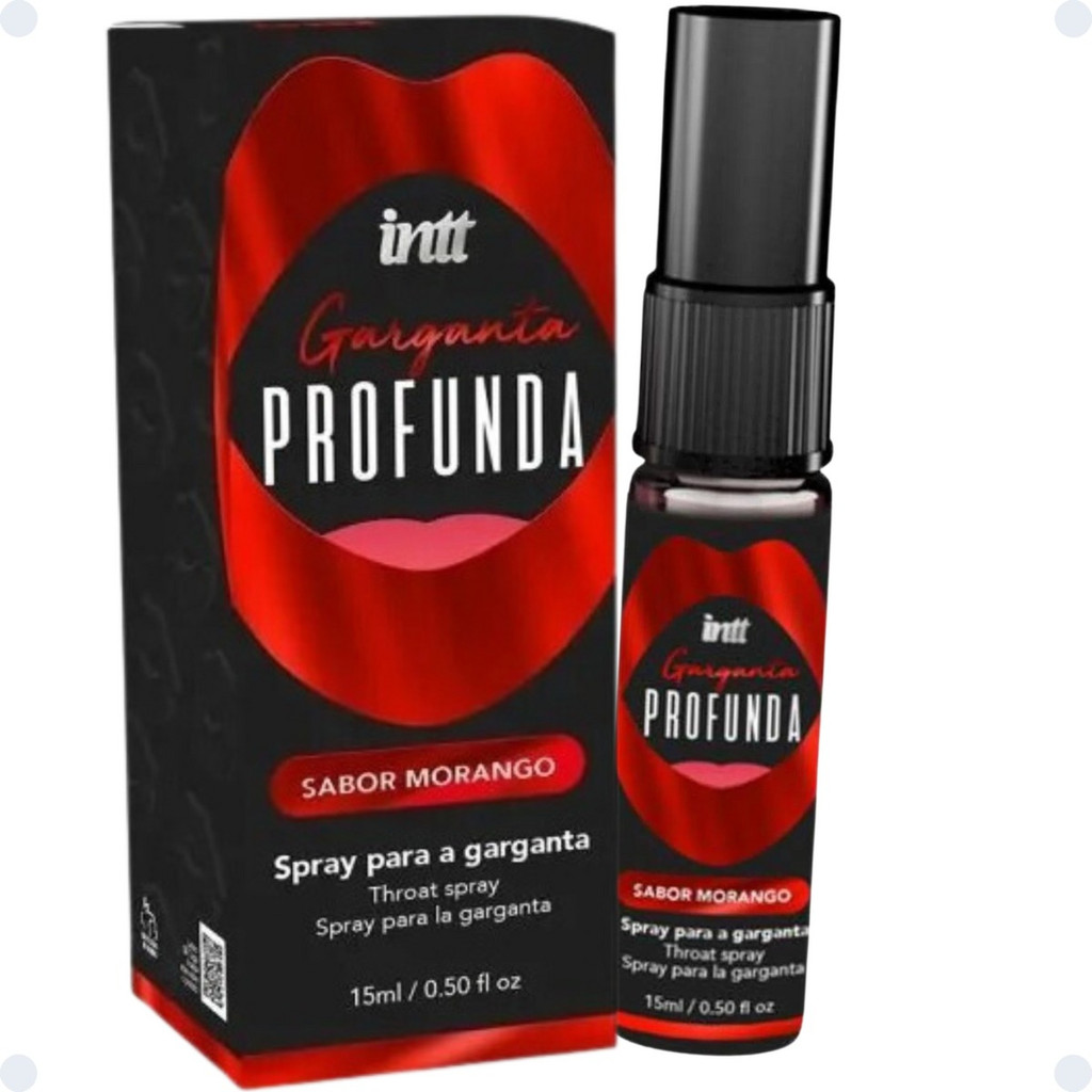 Spray para Garganta Profunda Sabor Morango Intt 15ml | Shopee Brasil