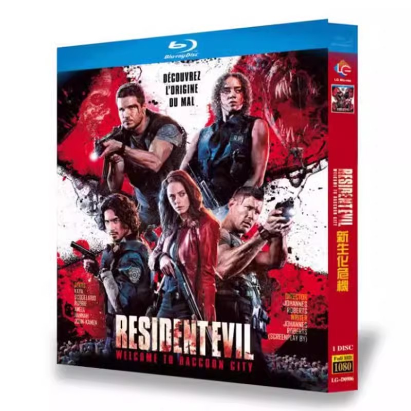 Filme Americano De Disco Blu-ray Resident Evil : Bem-Vindo À Cidade De Guaxinim (2021) 1BD H001 ...