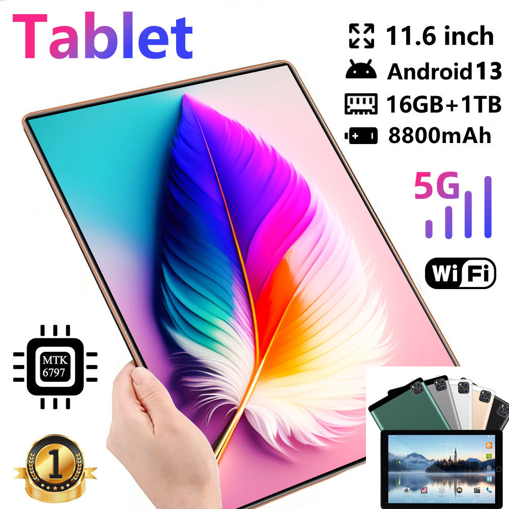 2025 Novo Tablet Android 13.0 11.6 Polegadas 16 Gb RAM 1 Tb ROM 10 Core ...