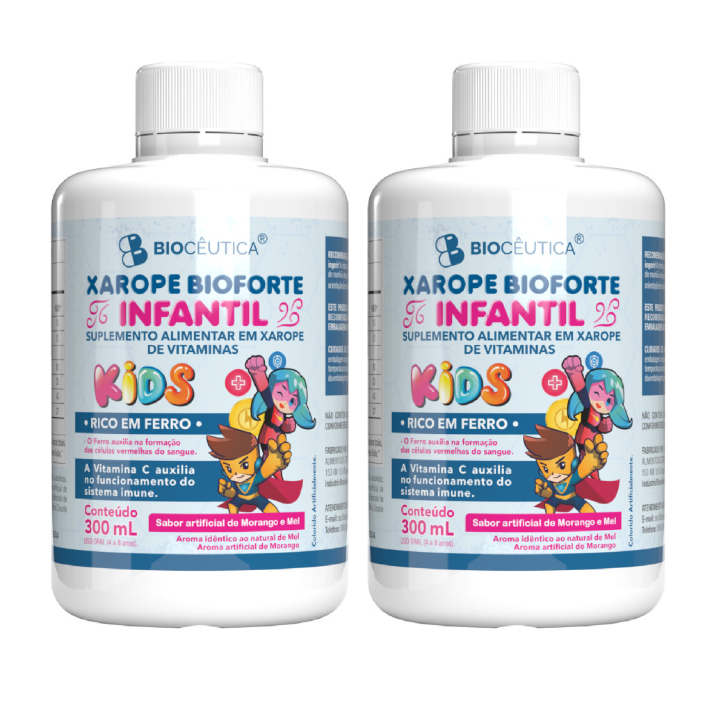 Biocêutica Xarope Bioforte Infantil Suplemento Alimentar de Vitaminas ...