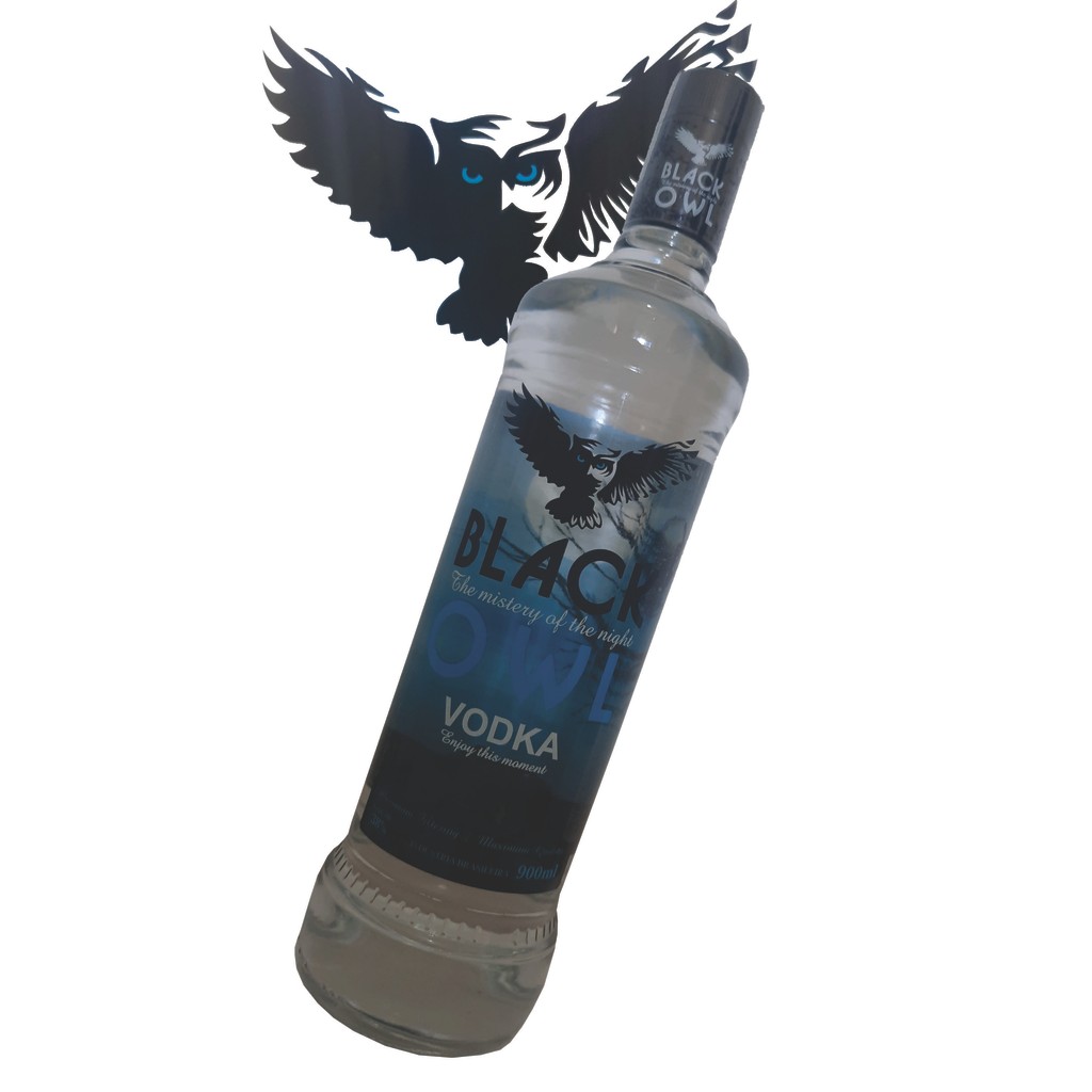 Vodka Destilada Black Owl - Garrafa 900ml | Shopee Brasil