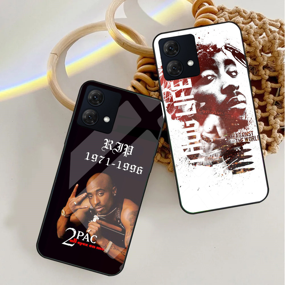 2Pac Tupac Shakur 01 Capa de telefone de vidro temperado para Motorola ...