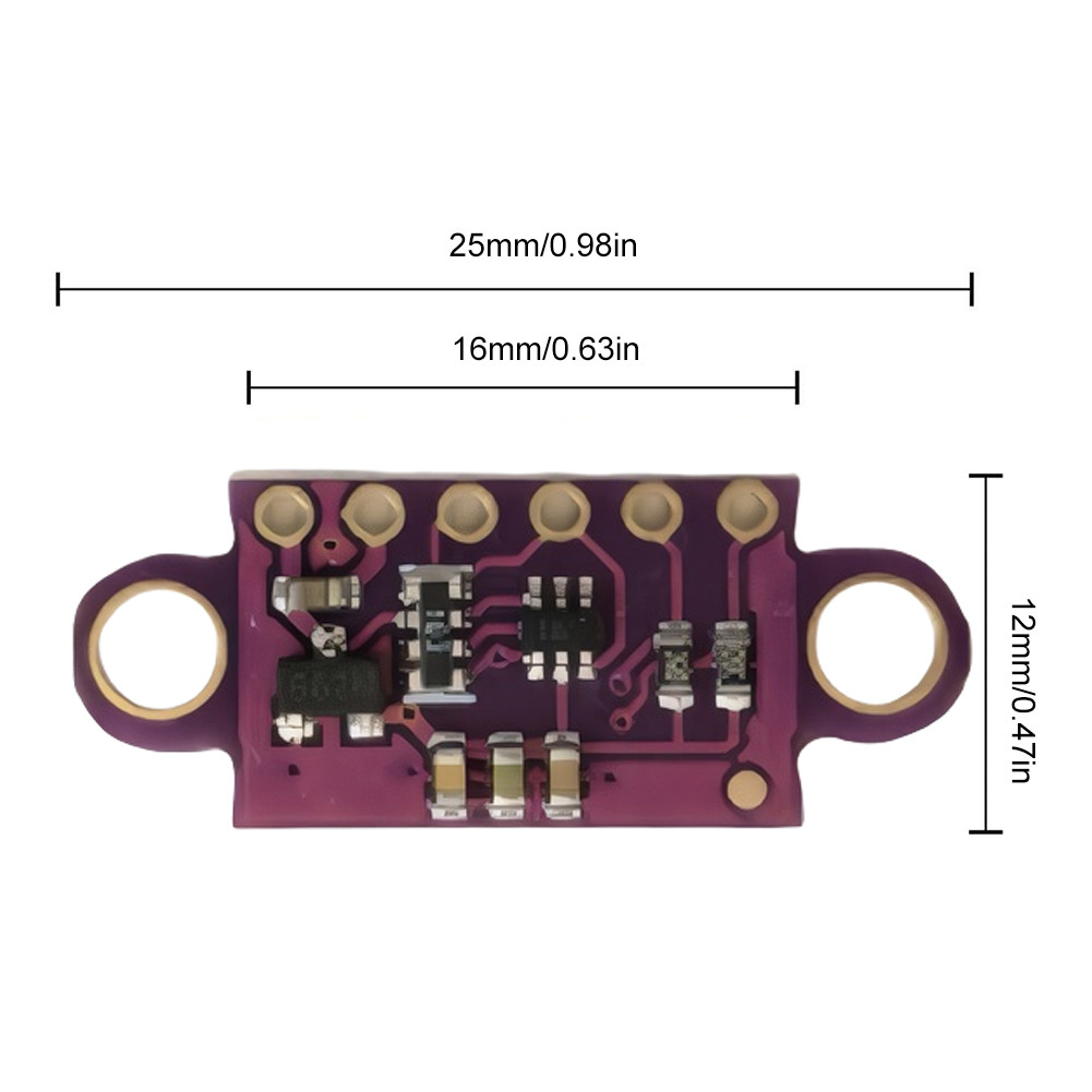Sensor De Alcance De Tempo De Voo VL53L0X Módulo De ToF De 3-5V ... Sensor De Alcance De Tempo De Voo VL53L0X Módulo De ToF De 3-5V ...
