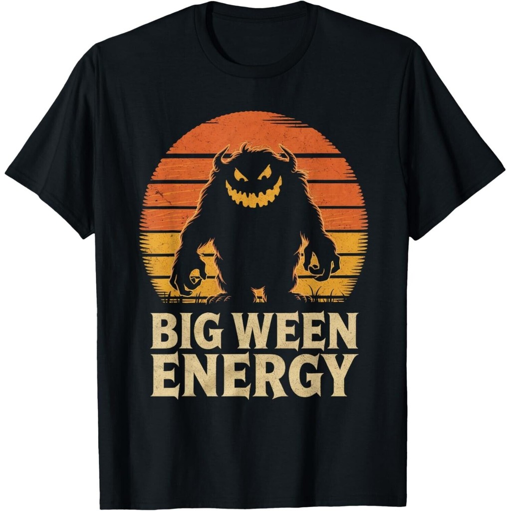 Camiseta Big Ween Energy Vintage Halloween Monster Assustador Abóbora | Shopee Brasil