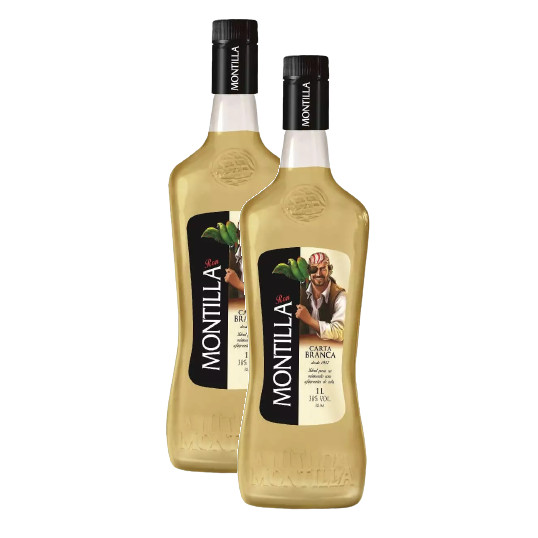 kit 2 Rum Brasileiro Carta Branca Montilla Garrafa 1l | Shopee Brasil